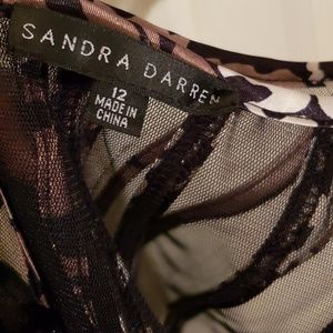 Sandra Darren | Dresses | Vintage Sandra Darren Sheer Satin Fitflare ...